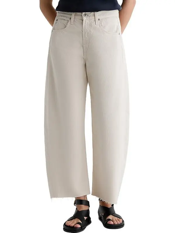 Ag Hattie High-rise Cropped Barrel Jeans - Opal Stone