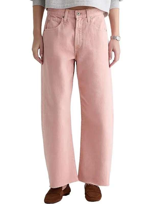 Ag Hattie High-rise Cropped Barrel Jeans - Sulfur Sparkling Rose