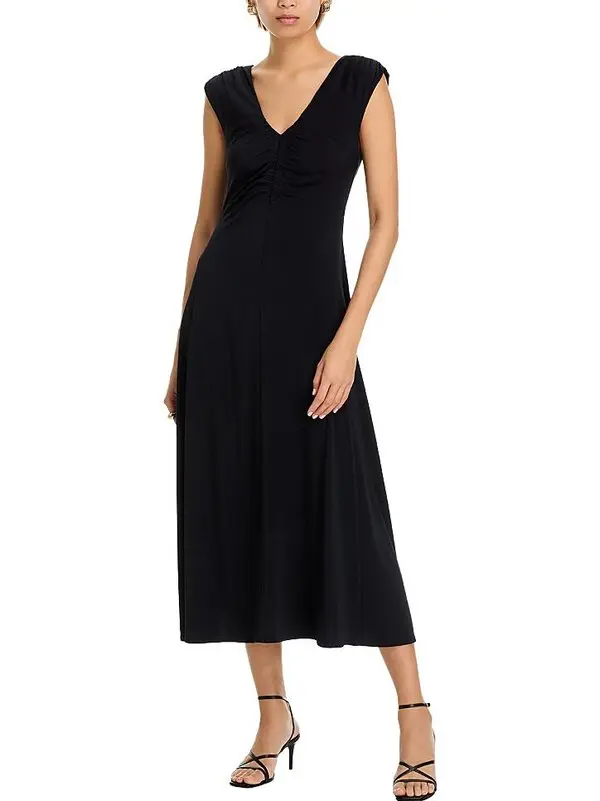 Derek Lam 10 Crosby Isabel Ruched Sleeve Dress - Black