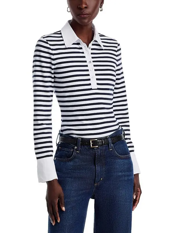 Cinq À Sept Jaden Striped Top - Navy/white