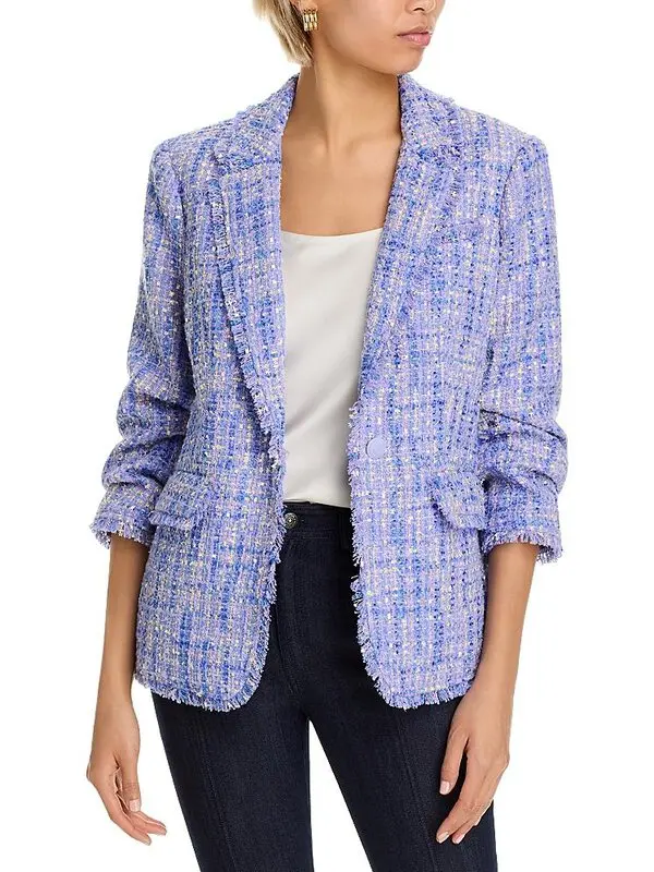 Cinq À Sept Lucie Boucle Khloe Blazer - Honey Lavender Multi