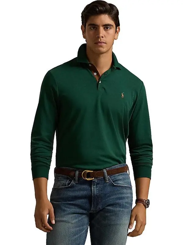 Polo Ralph Lauren Classic Fit Soft Cotton Long-sleeve Polo Shirt - Green