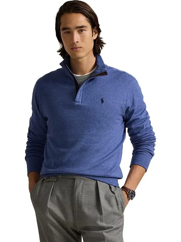Polo Ralph Lauren Long Sleeve Quarter Zip Pullover - Blue