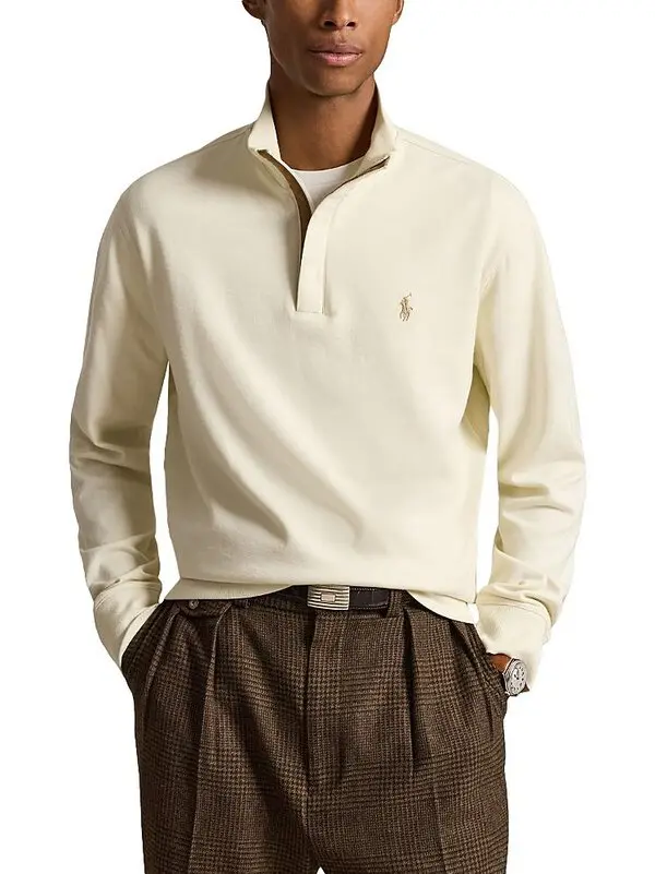 Polo Ralph Lauren Long Sleeve Quarter Zip Pullover - Cream