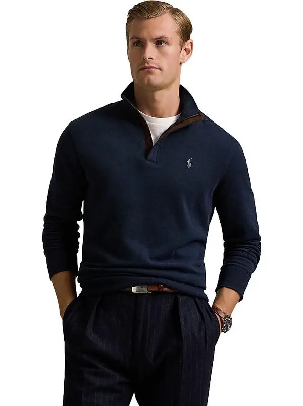 Polo Ralph Lauren Long Sleeve Quarter Zip Pullover - Navy