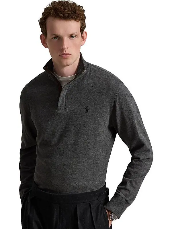 Polo Ralph Lauren Long Sleeve Quarter Zip Pullover - Windsor Heather