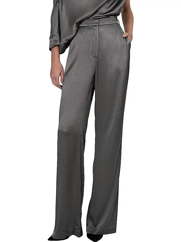 NONCHALANT LABEL Wide Leg Trousers - Slate