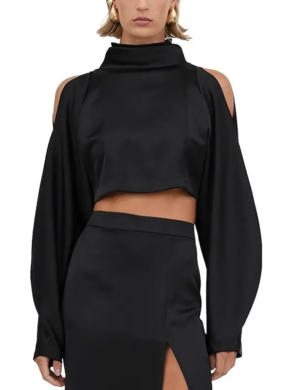 NONCHALANT LABEL Melanie Crop Top - Black