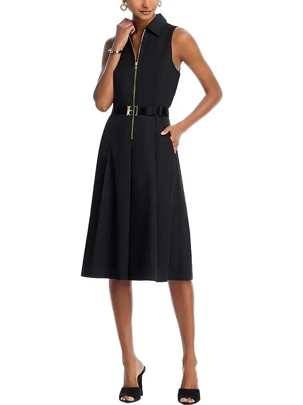 L'Agence Kylo Belted Shirt Dress - Black