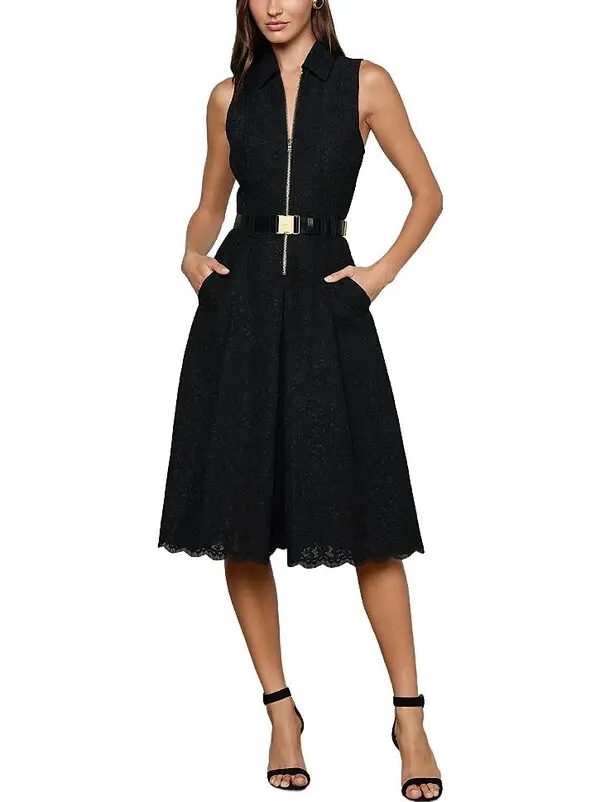 L'Agence Kylo Belted Shirt Dress - Black