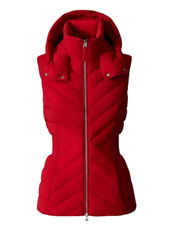 Mackage Hoshi Light Down Hooded Vest - Lava