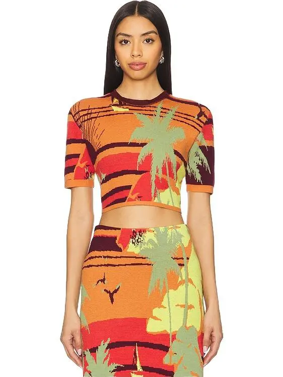 ALEMAIS Palm Island Knit Top - Multi