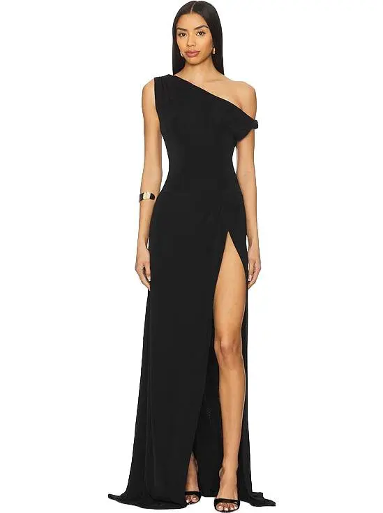KHANUMS One Shoulder Dress - Black