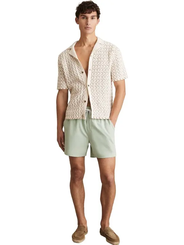 REISS Cliff Drawstring Swim Shorts - Mint Green