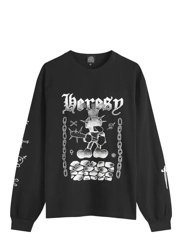 HERESY Fightin' Longsleeve T-shirt - Black