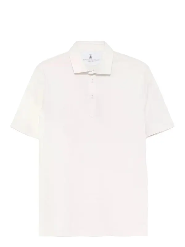 Brunello Cucinelli Jersey Polo Shirt - White