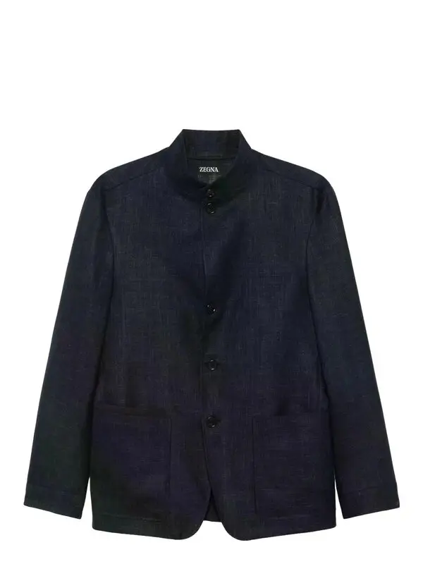 Zegna Slub-texture Jacket - Blue