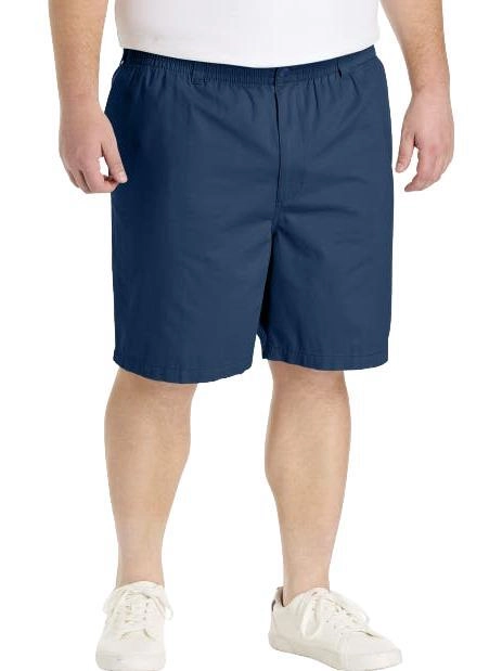 HARBOR BAY BY DXL Harbor Bay Big & Tall Elastic-waist Shorts - Black
