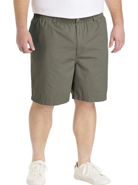 HARBOR BAY BY DXL Harbor Bay Big & Tall Elastic-waist Shorts - Olive