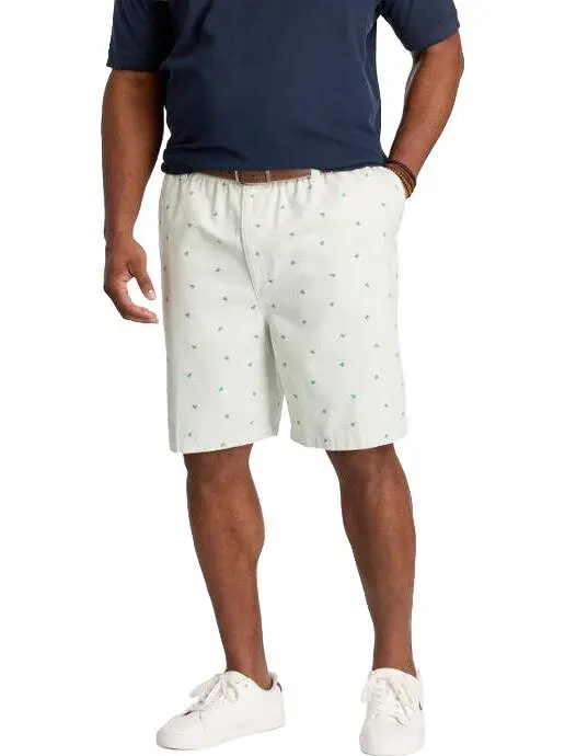 HARBOR BAY BY DXL Big & Tall Elastic-waist Cotton Shorts - Turtle Green