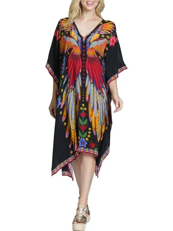 APNY Print Midi Caftan - Blue Multi