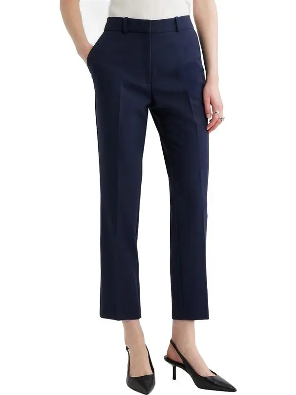 Nordstrom The Lena Slim Cropped Trousers - Navy Night