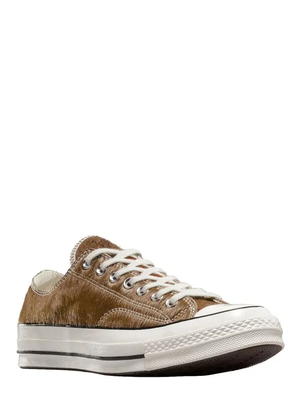 CONVERSE Chuck 70 Genuine Calf Hair Oxford Sneakers - Brown/ Brown/ Egret