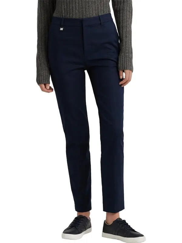 Ralph Lauren Double Faced Stretch Cotton Pants - Lauren Navy