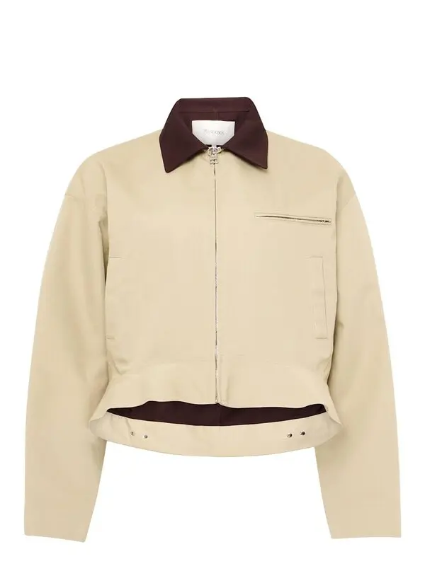 JW Anderson Curved Hem Workwear Jacket - Nougat/chocolate