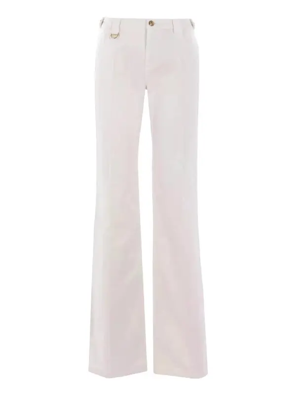 Chloé Cotton Straight-leg Trousers - White