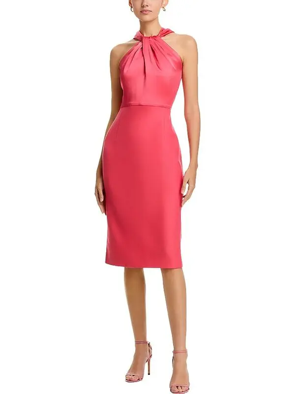 BOSS Datinar Twist Dress - Dark Pink