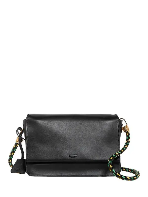 Moschino Leather Shoulder Bag - Black