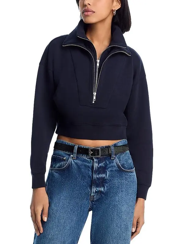 FRAME The Double Zip Sweatshirt - Dark Navy