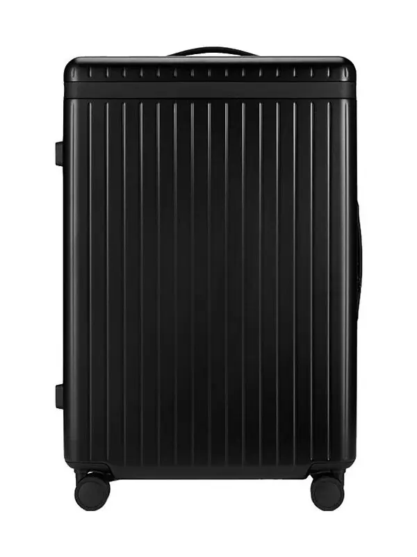 CARL FRIEDRIK Large Check-in Zip Spinner Suitcase - Black/black