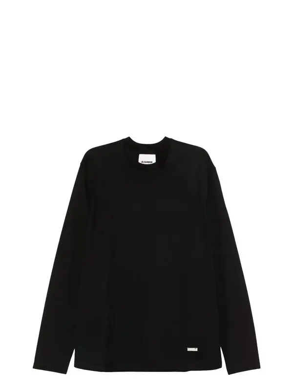 JIL SANDER Logo-plaque T-shirt - Black