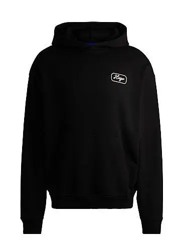 Hugo Boss Brand-embroidered Cotton-jersey Hoody - Black