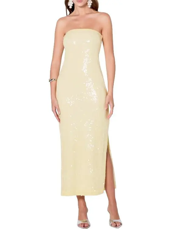 Endless Rose Sequin Strapless Maxi Dress - Butter