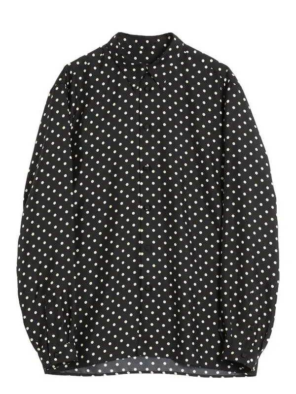 Valentino Garavani Silk Twill Shirt With Plusdepois Print - Black/butter