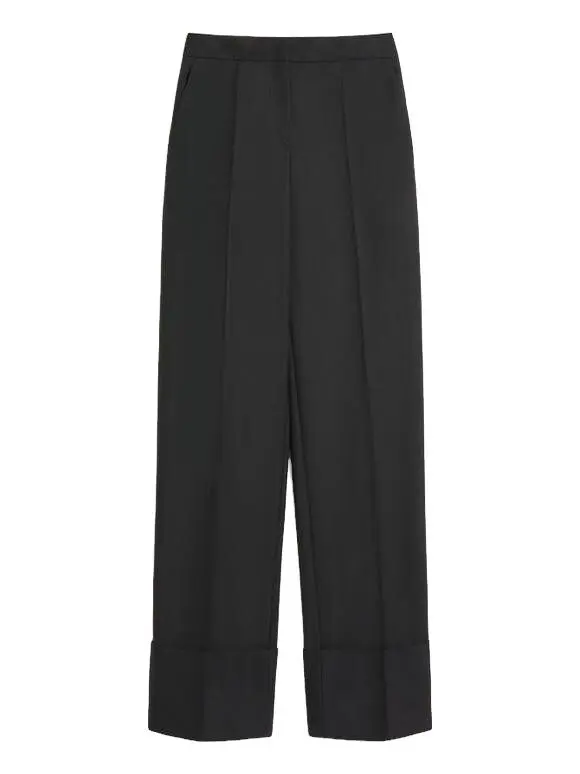 Valentino Garavani Floral Print Trousers - Black