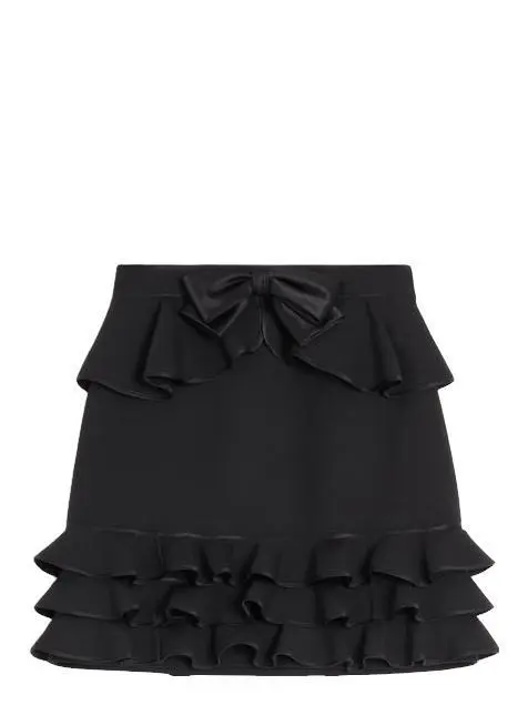 Valentino Garavani Crepe Couture Short Skirt - Black