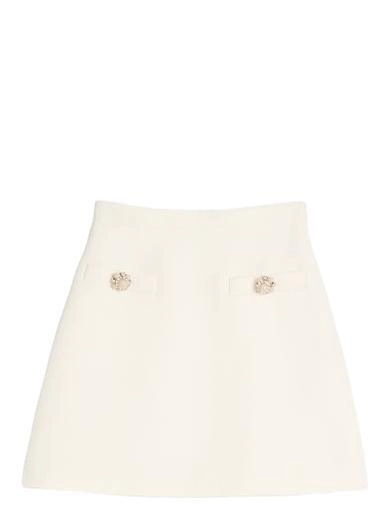 Valentino Garavani Crepe Couture Short Skirt With Ruffle Detail - Ivory