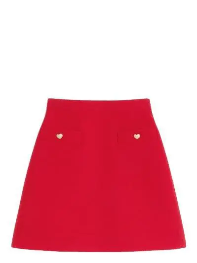 Valentino Garavani Crepe Couture Short Skirt With Ruffle Detail - Paris
