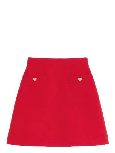 Valentino Garavani Crepe Couture Short Skirt With Ruffle Detail - Paris