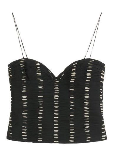 Valentino Garavani Chiffon Top With Plusdepois Print And Bow Detail - Black/birch
