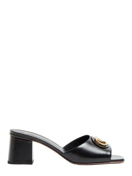 Valentino Garavani Vlogo Signature Slide Sandal - Black