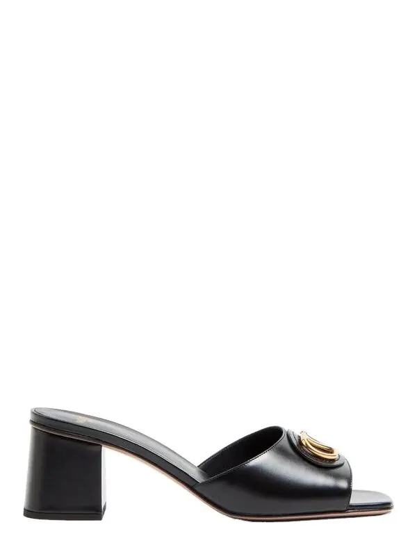 Valentino Garavani Vlogo Signature Slide Sandal - Black