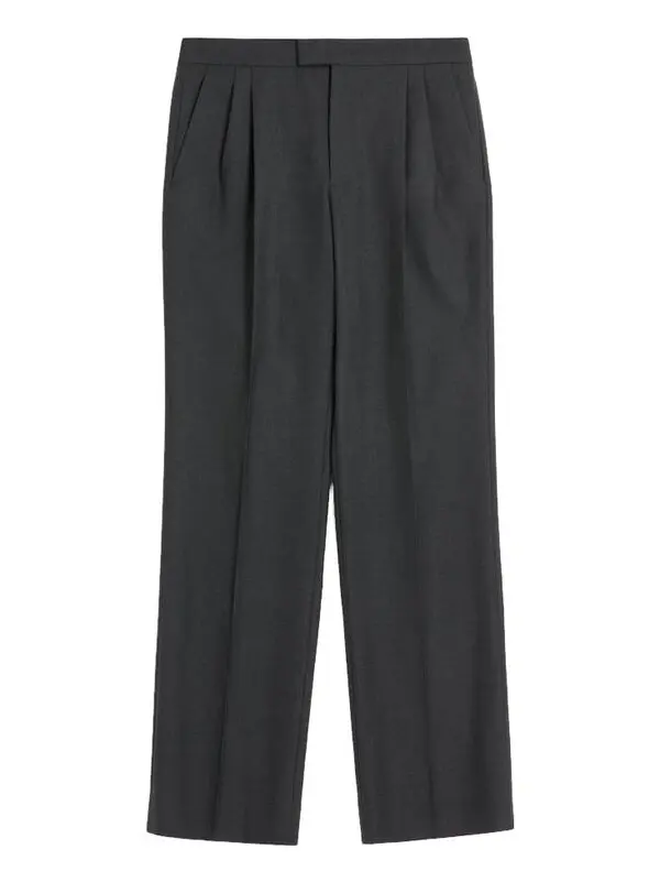 Valentino Garavani Wool Gabardine Trousers - Anthracite