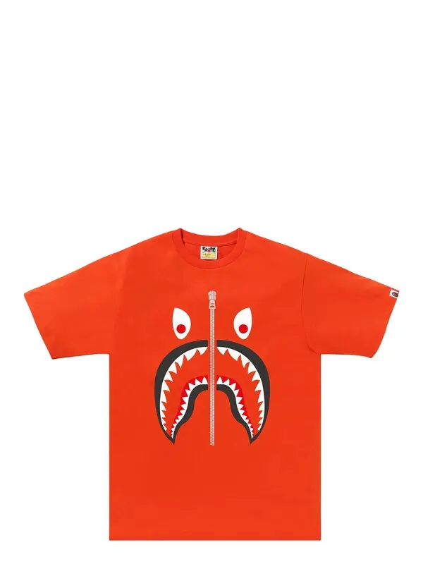 A BATHING APE Mad Shark Tee - Orange