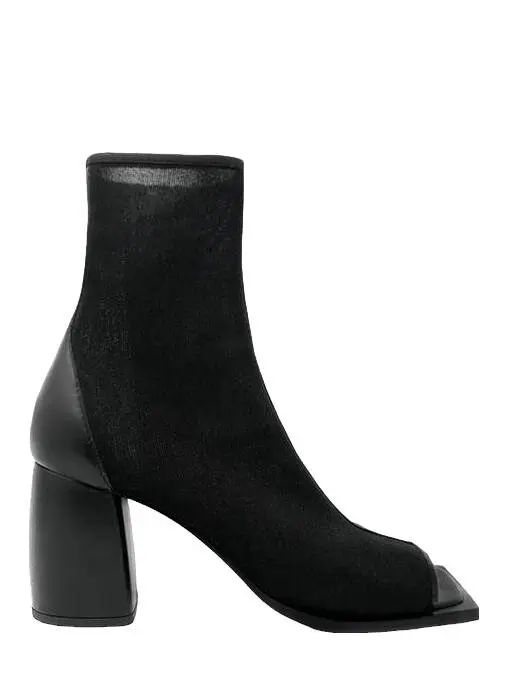 DANIELLA SHEVEL Onyx Mesh Heel Booties - Black
