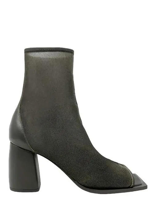 DANIELLA SHEVEL Onyx Mesh Heel Booties - Olive
